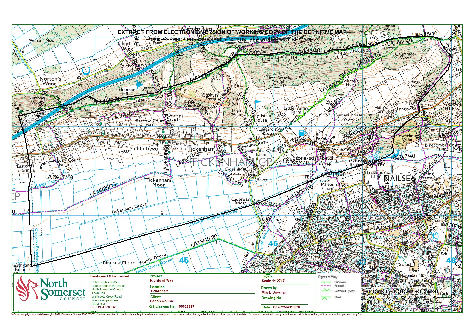 Tickenham Footpath Map